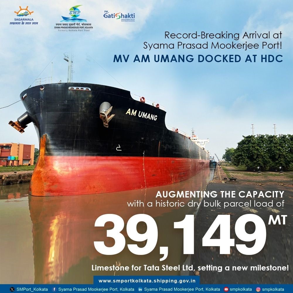 MV AM UMANG Sets New Record at Haldia Dock Complex - Global Chartering
